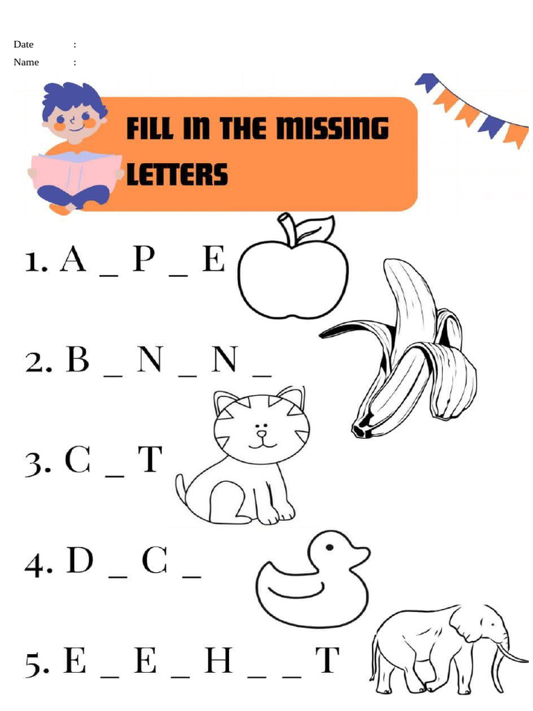 Fill in The Missing Letters | PDF