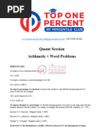 Successive Percentage Change Methods | PDF | Percentage | Ratio