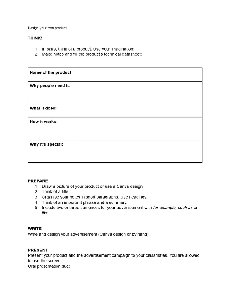 Create Your Own Product Design Guide | PDF