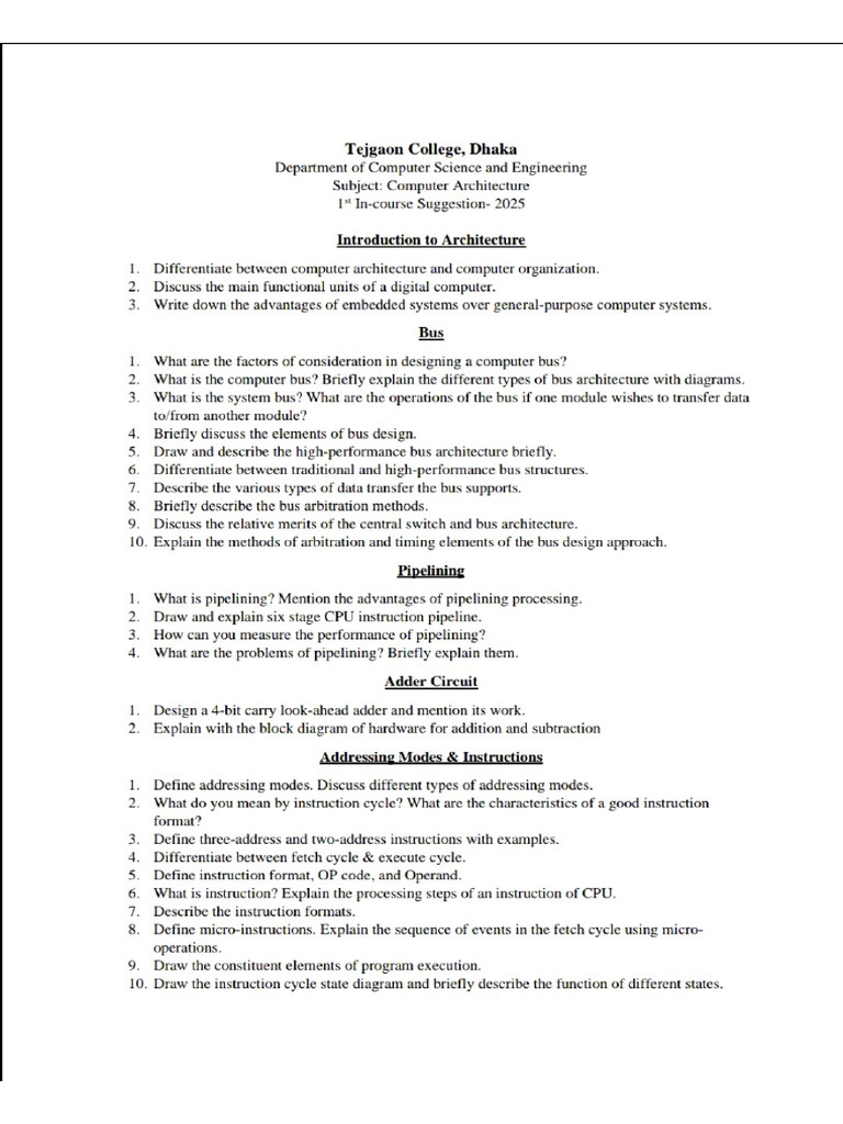 Computer Architecture Pdf