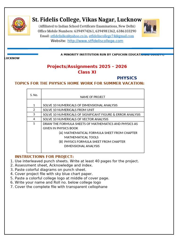Class Xi Physics Project | PDF