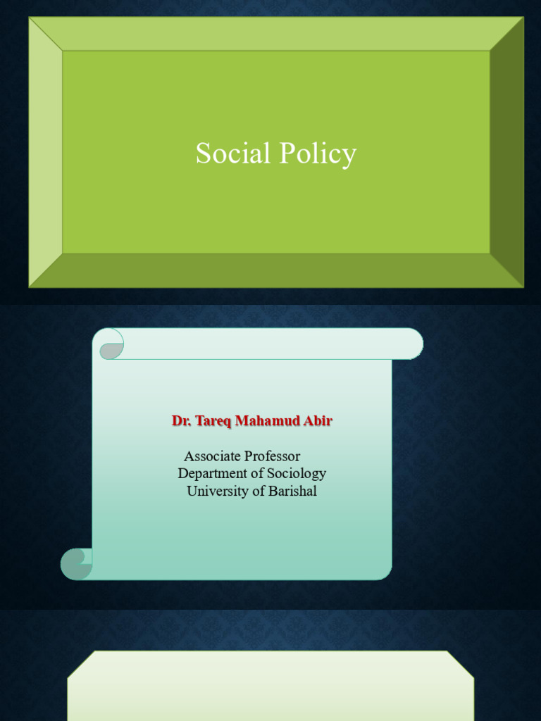 Lecture-1 Chapter-1 Definition and Goals | PDF | Social Exclusion | Policy