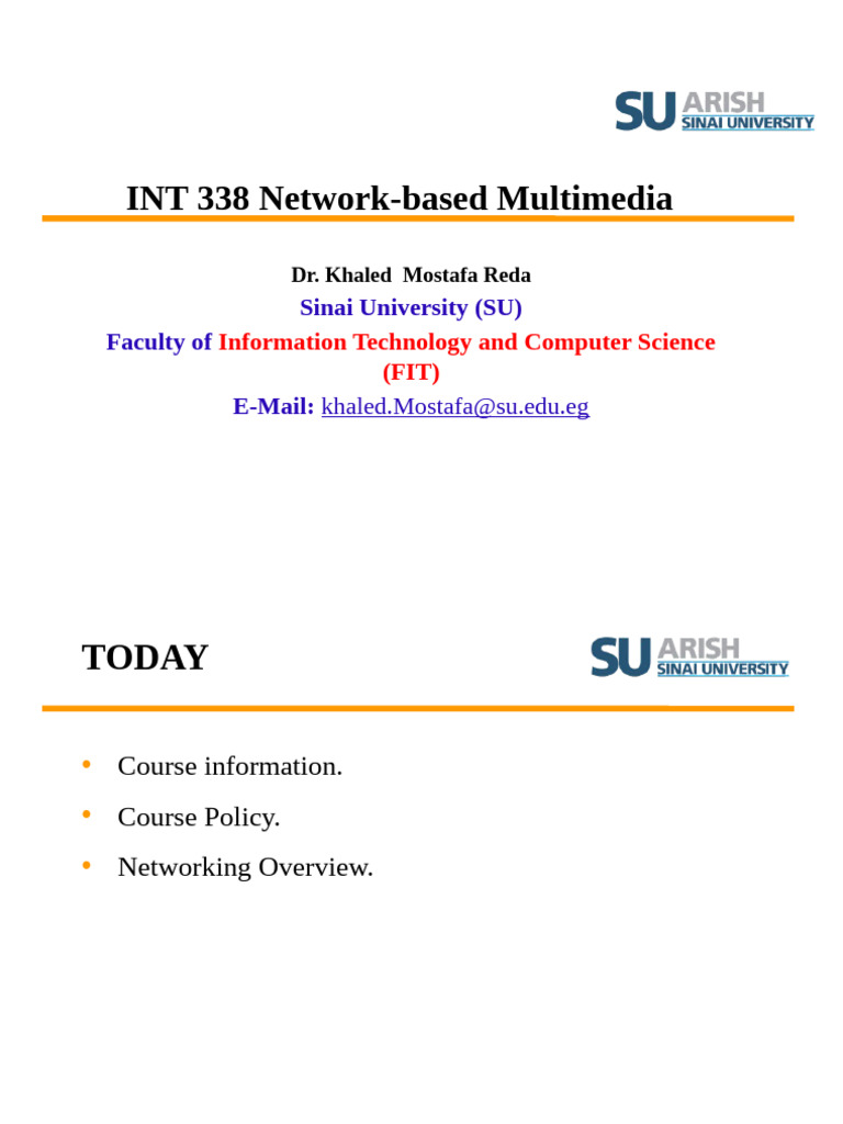 INT 338 Network-Based Multimedia Lecture | PDF | Computer Network ...