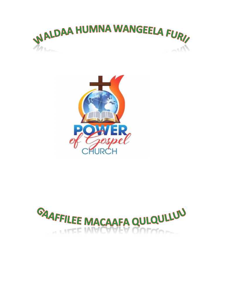 Gaaffilee Macaafa Qulqulluu | PDF