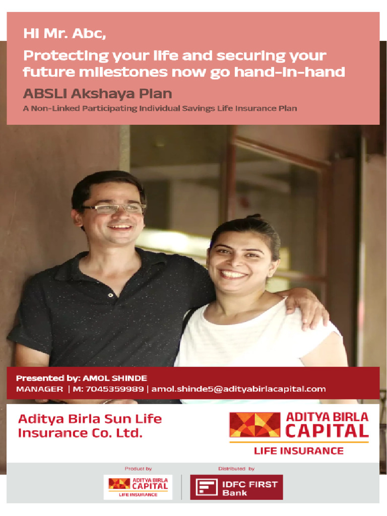 ABC ABSLI Akshaya Plan Presentation | PDF
