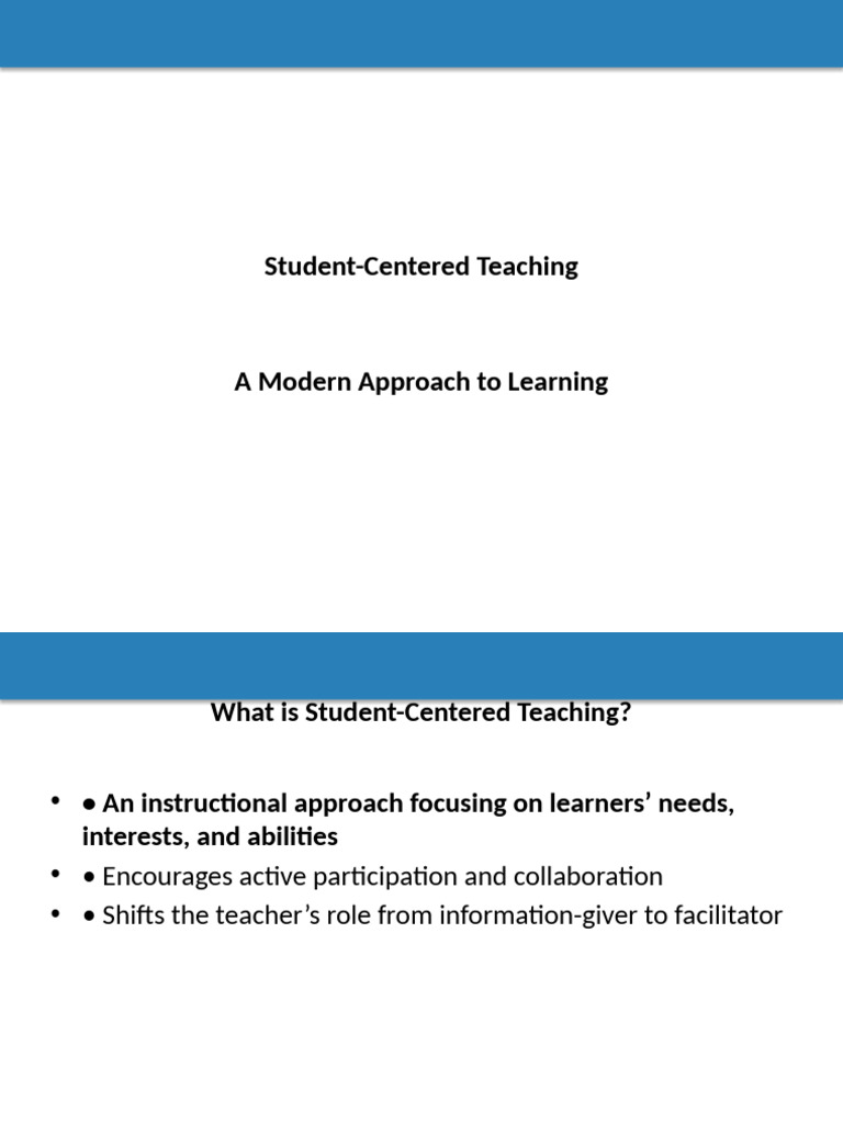 Student-Centered Teaching Strategies | PDF
