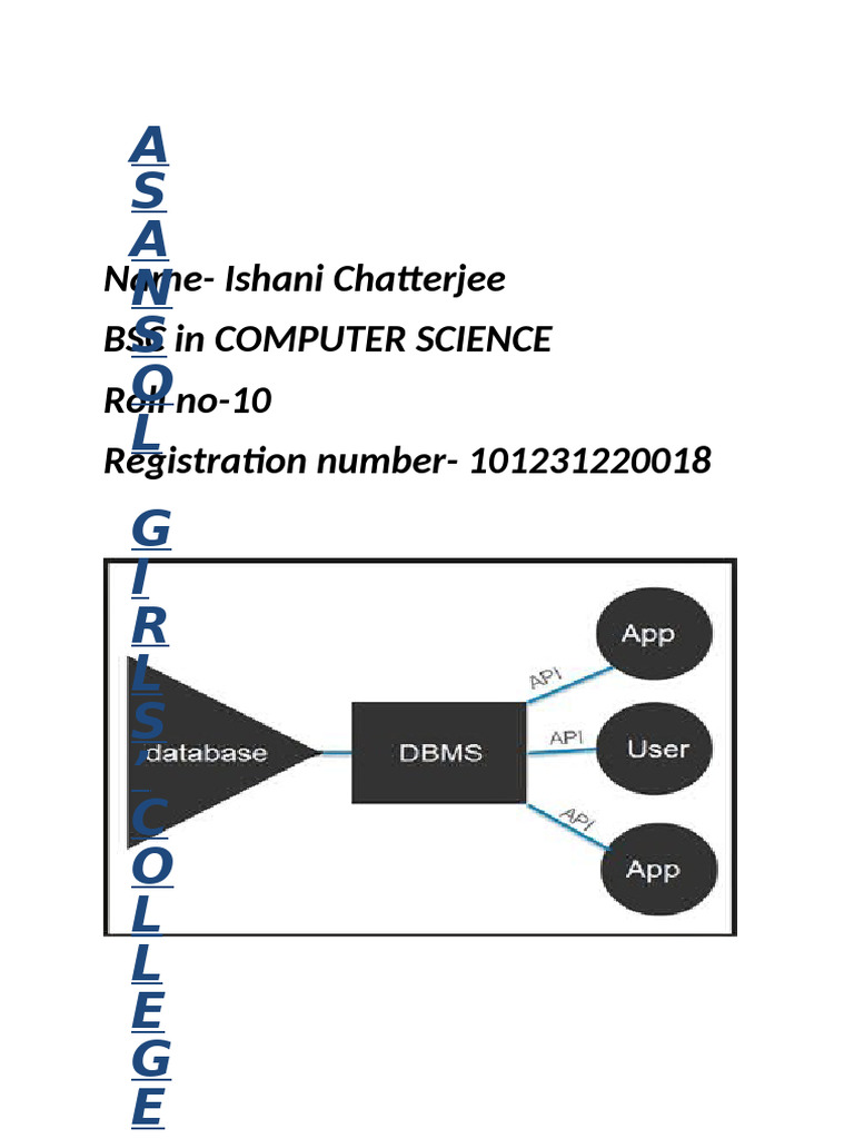 Dbms Front Page | PDF