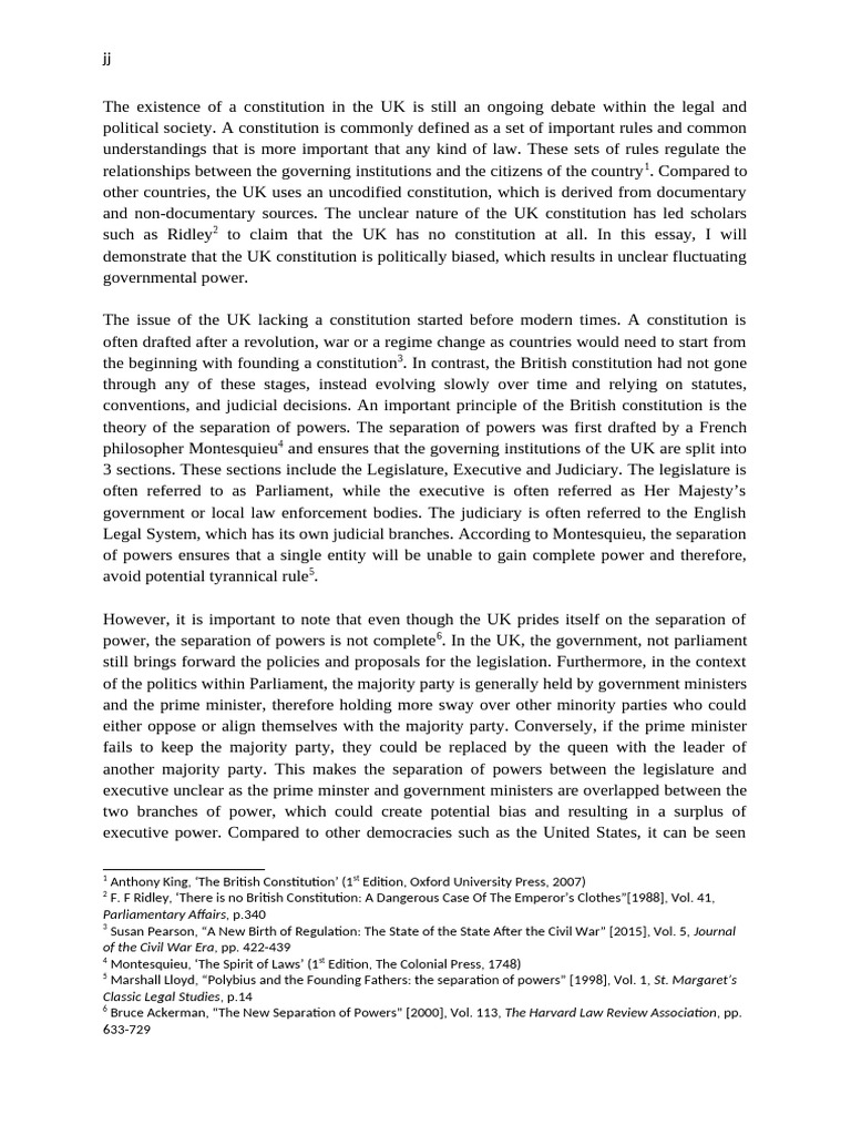 Uk Con Formative | PDF | Constitution | Constitution Of The United Kingdom