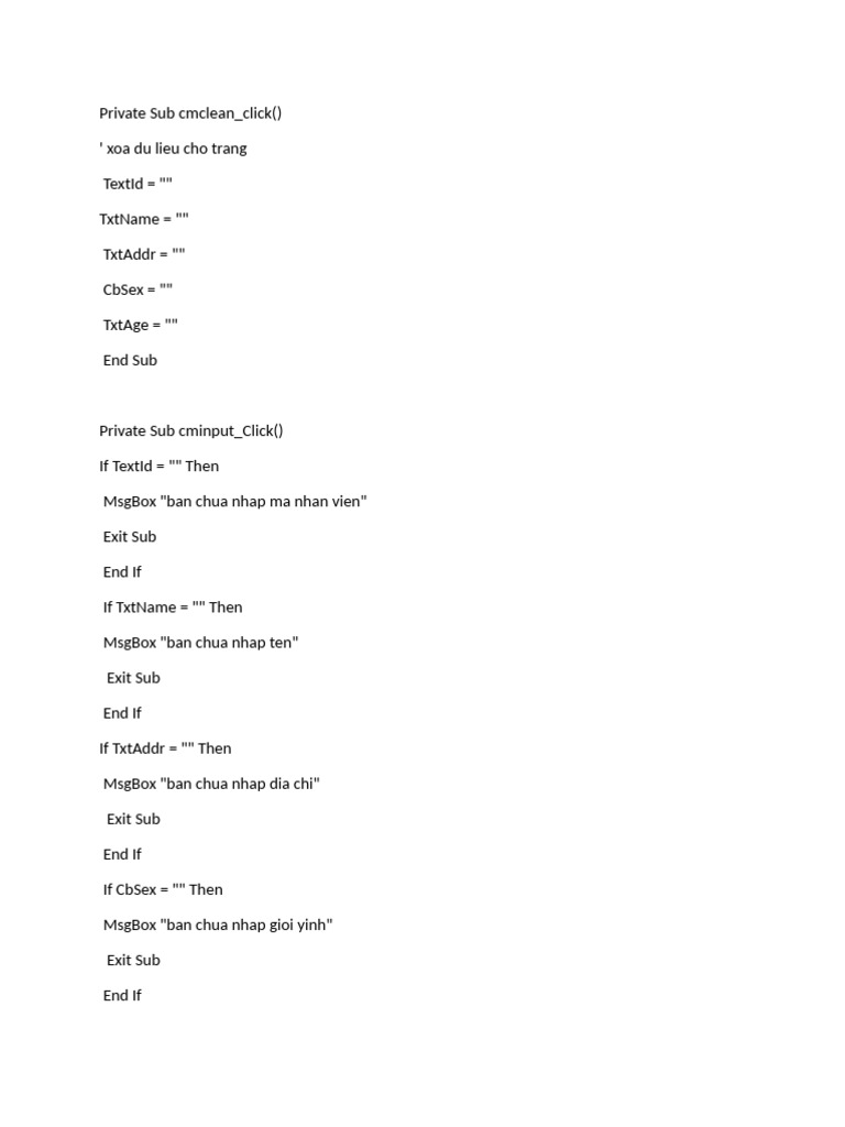 Code Lap Trinh Userform | PDF