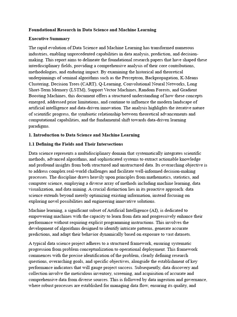 Foundational Research In Data Science And Machine Learning Pdf 9790