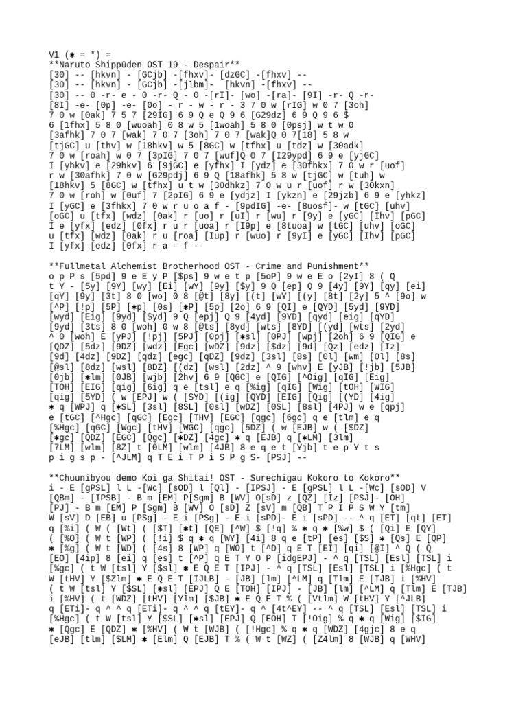 Piano Deuss Anime Piano Collection | PDF