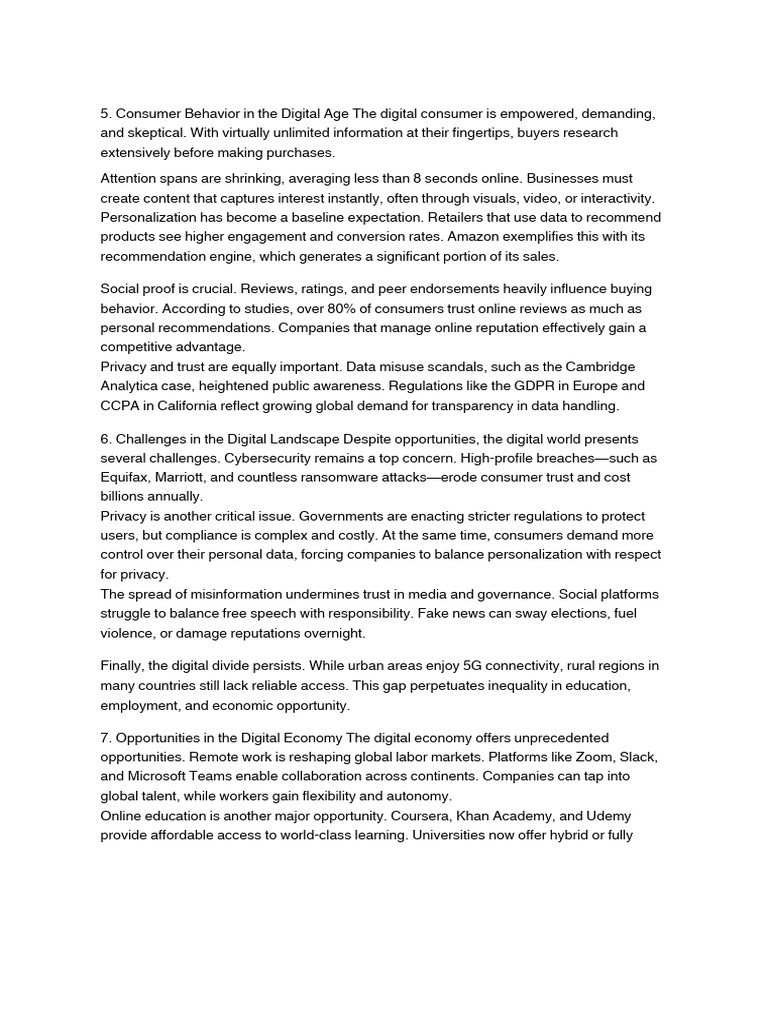 Digital Consumer Behavior Insights | PDF | Privacy | Economies