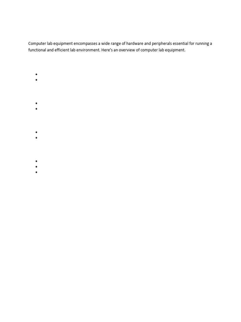 Computer Lab Equipment - Stats - 2024 FINAL | PDF