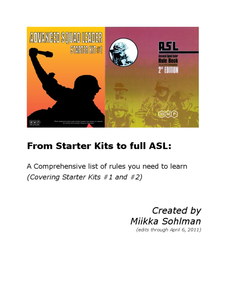 Sohlman - From Starter Kits To Full ASL - (SK | PDF | Artillery ...