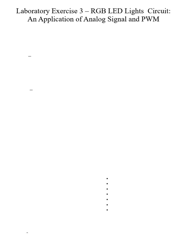 Laboratory Exercise 3 - RGB LED Lights Circuit: An Application of ...