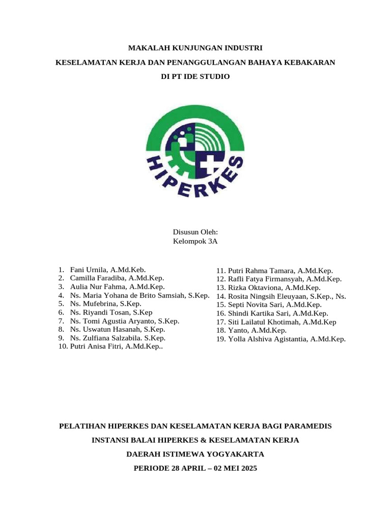 Keselamatan Kerja & Kebakaran di PT Ide Studio | PDF