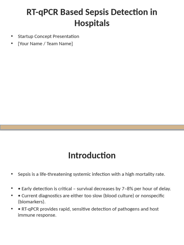 RT-qPCR Sepsis Detection Strategy | PDF | Real Time Polymerase Chain ...