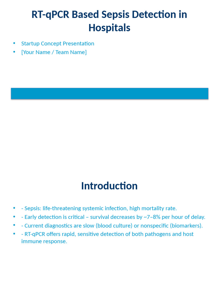RT-qPCR Sepsis Detection Strategy | PDF | Microbiology | Health Sciences