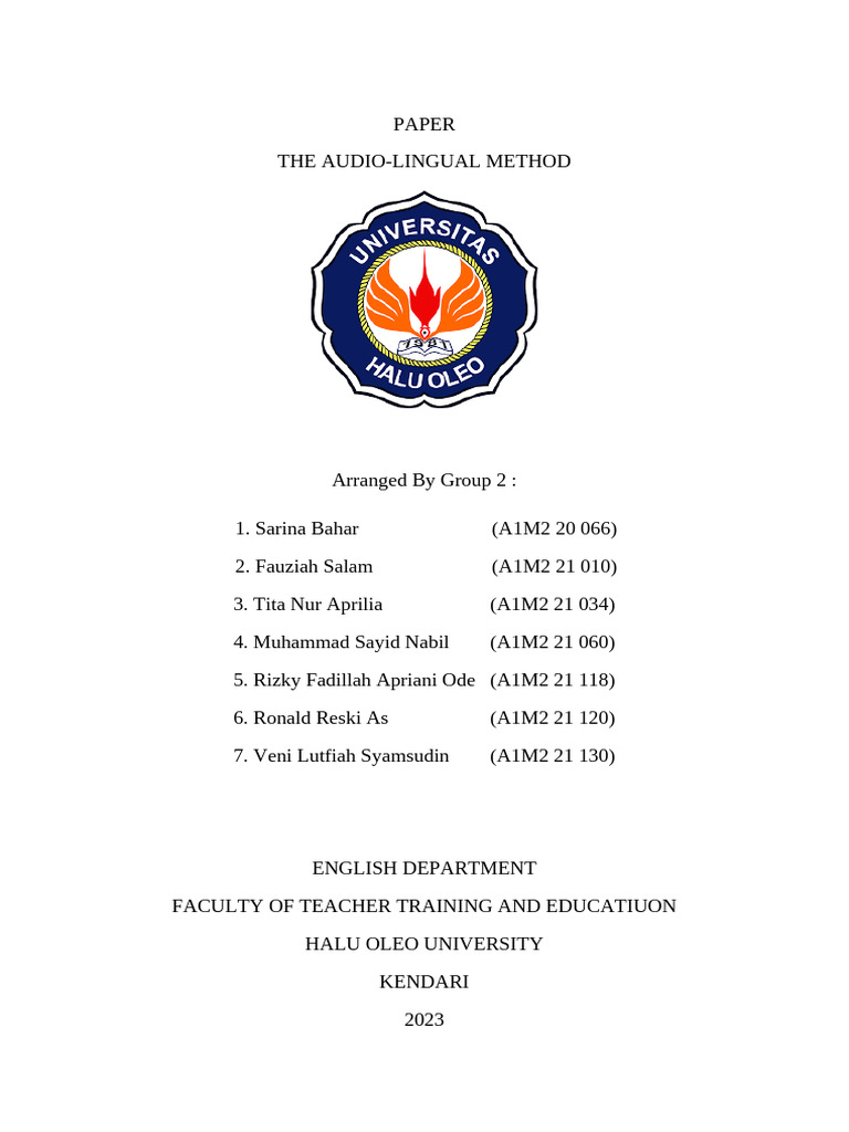 Makalah Tefl Ii The Audio-Lingual Method | PDF | Language Education ...
