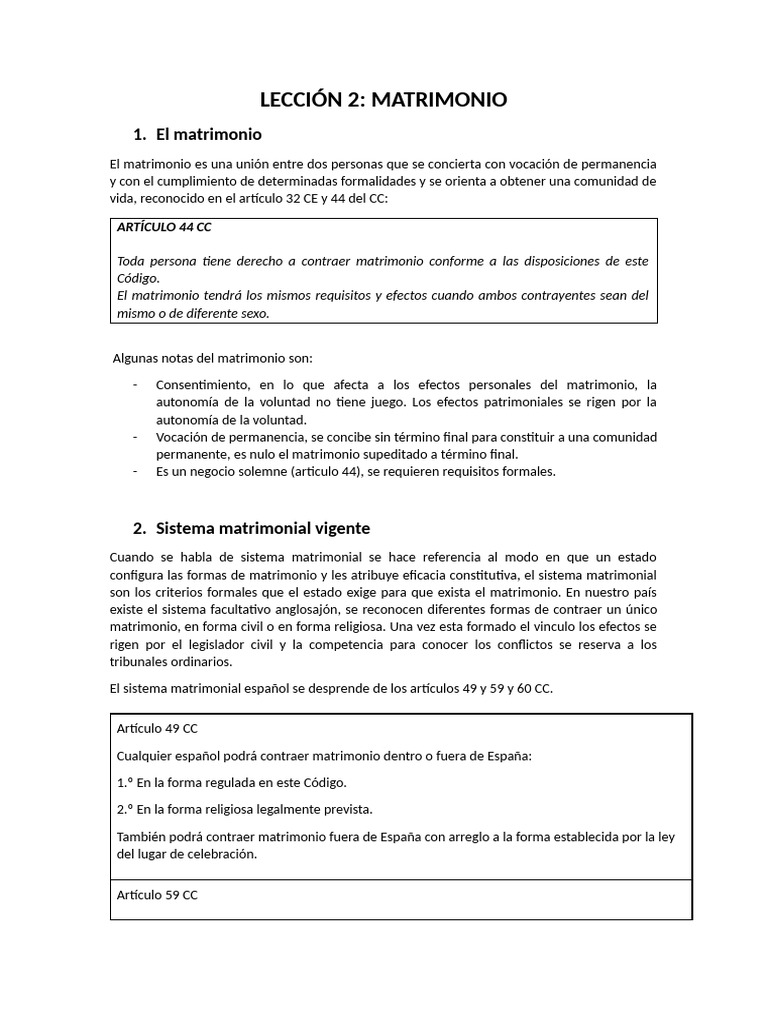 LECCIÓN 2 | PDF | Matrimonio | Anulación