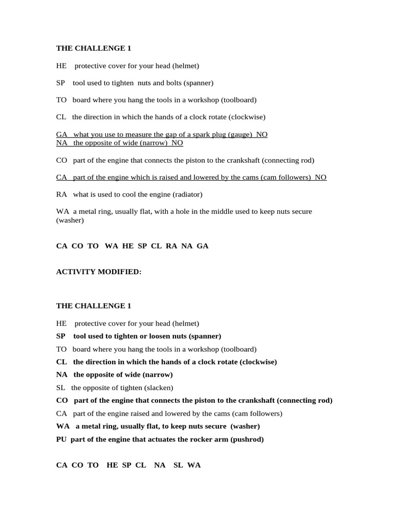 The Challenge 1 | PDF