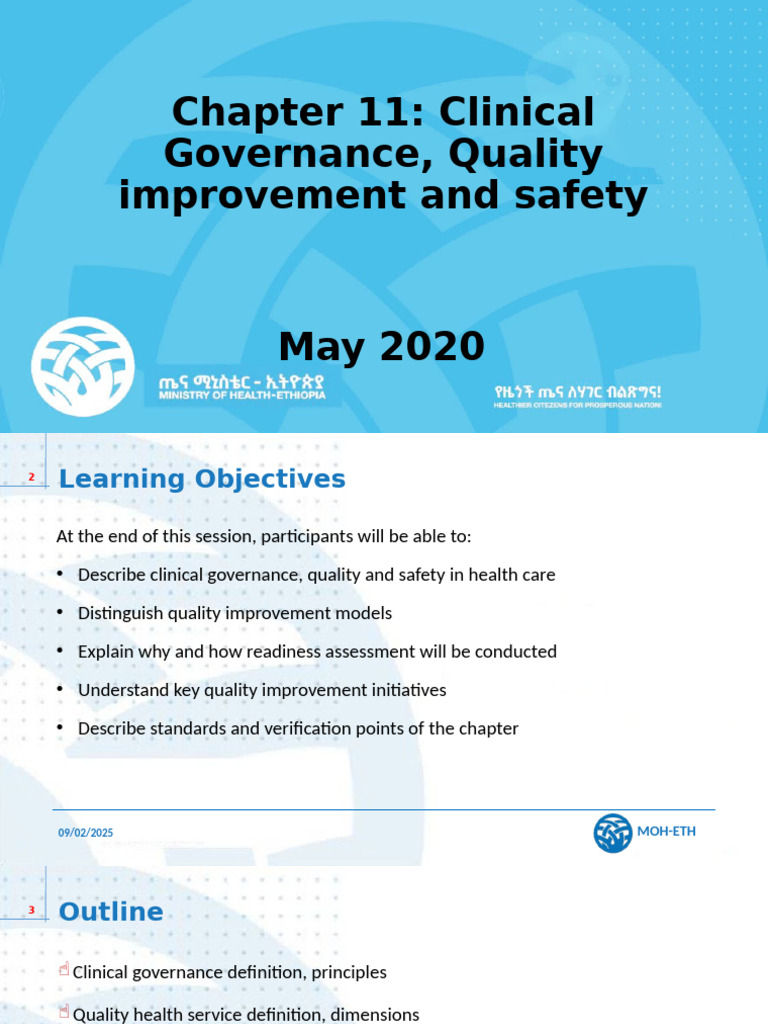 Chapter 11 Clinical Governance, QI & Safety | PDF | Governance | Safety