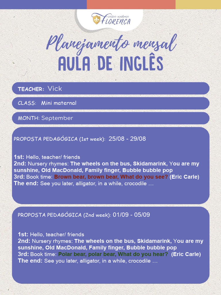 September Mini Maternal Curriculum | PDF