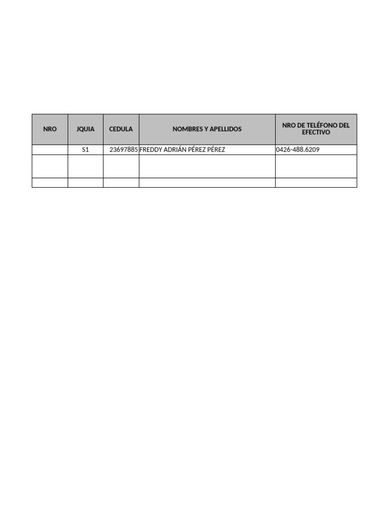 Formato de Base de Datos | PDF