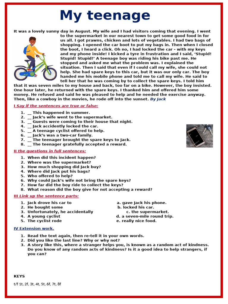 Past Simple Tense With A Short Passage 151709 | PDF