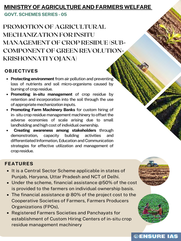 Agricultural Mechanization for Crop Residue Management | PDF