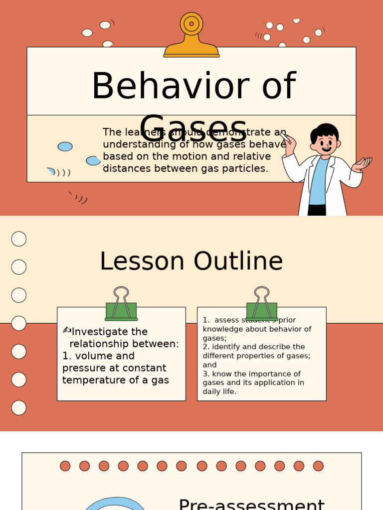 Behavior of Gases Laws of Gases | PDF | Gases | Pressure