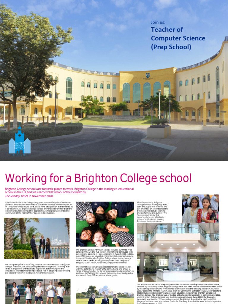 Teacher of Computer Science (Prep School) | PDF