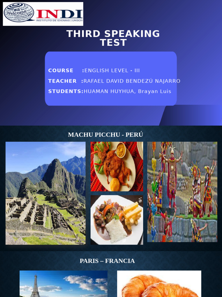 Second Speak Test | PDF