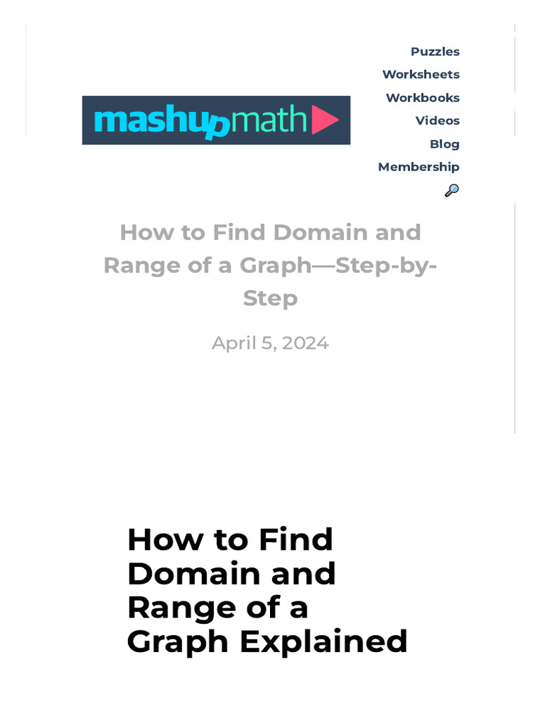 Find Domain and Range of Graphs | PDF | Function (Mathematics) | Bracket