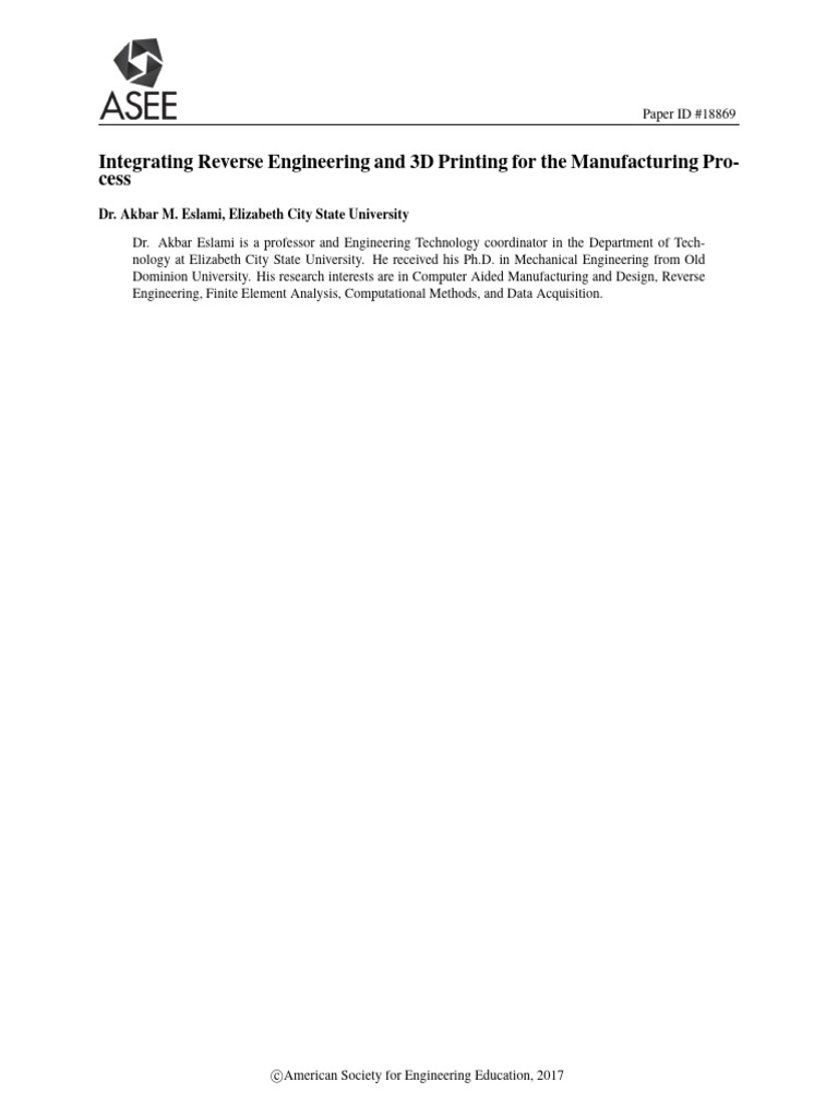 Reverse Engineering Meets 3D Printing | PDF | 3 D Printing | 3 D ...