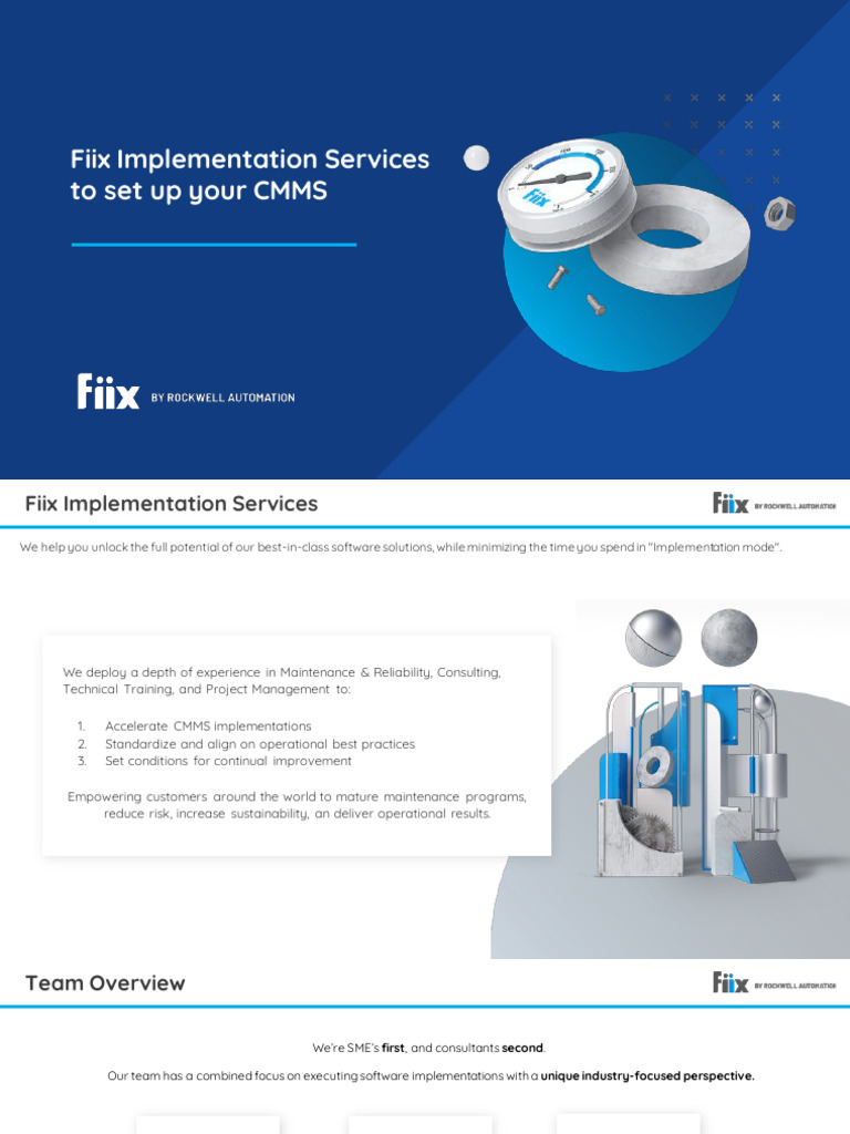 Fiix CMMS Implementation Services Guide | PDF | Analytics | Project ...
