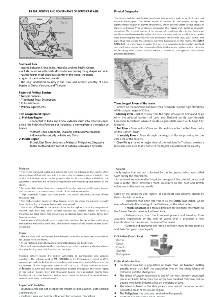 Arnote Ps 104 Sea Geography | PDF | Southeast Asia | Indonesia