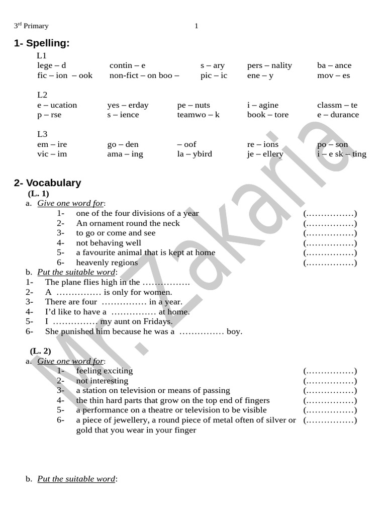 Second Term 2 1 - English Zone | PDF | Cinderella | Folklore