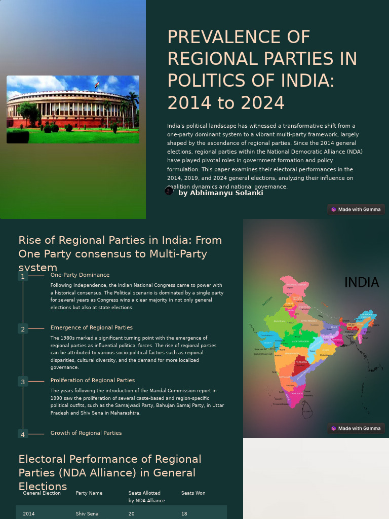 Regional Parties' Impact on Indian Politics | PDF | Politics Of India ...