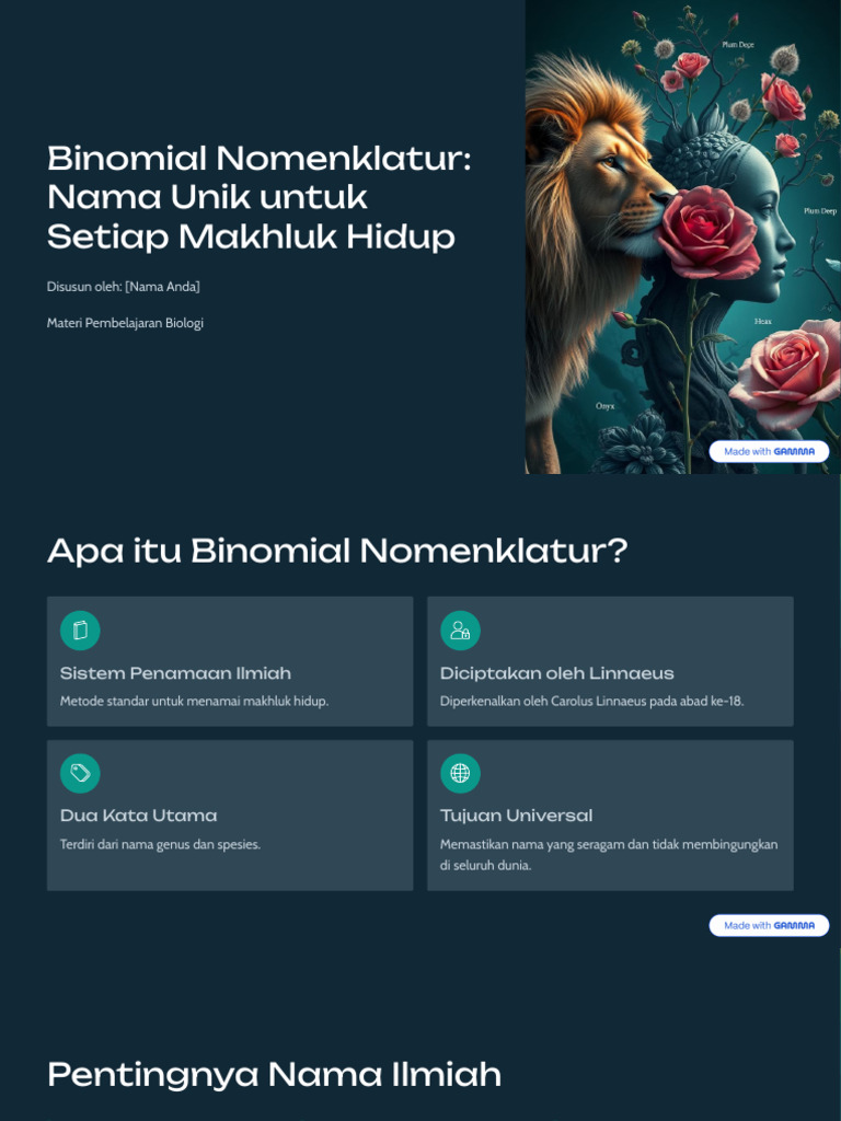 Pentingnya Binomial Nomenklatur | PDF