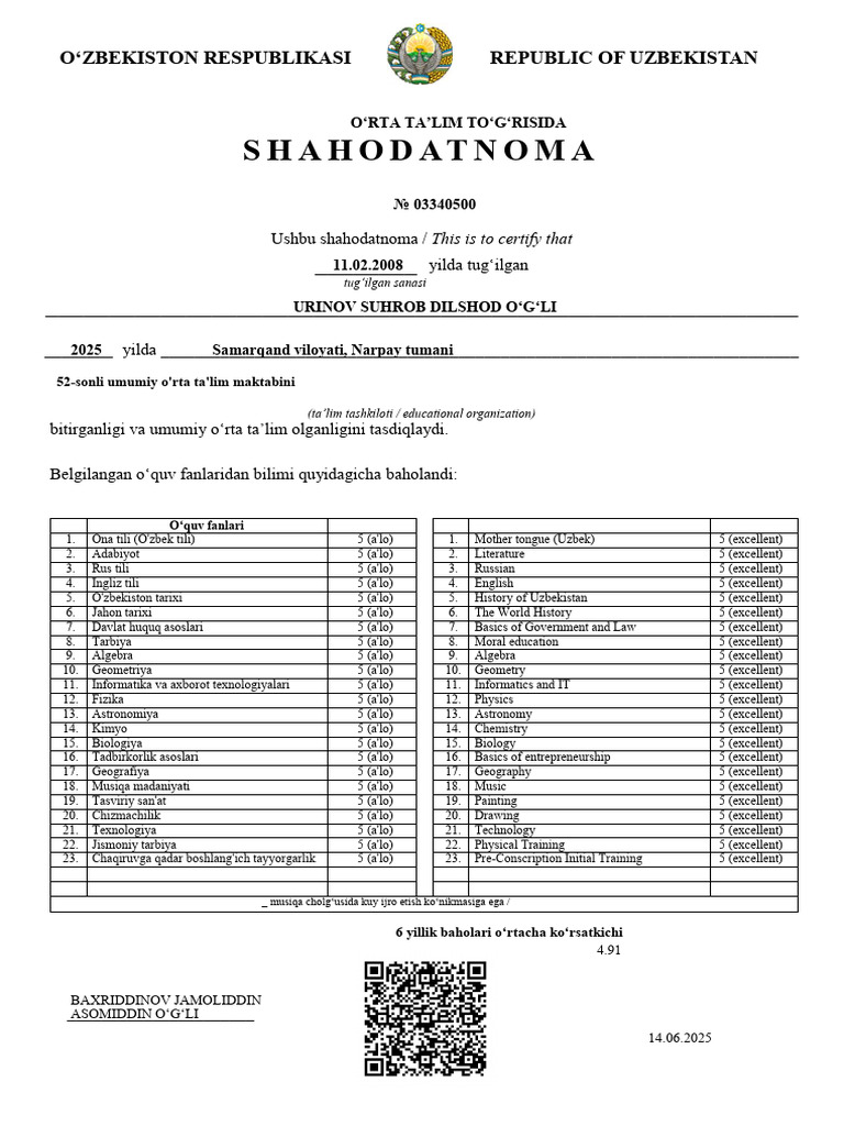 Suhrob Urinov Dilshod o G Li | PDF | Chess | Chess Theory