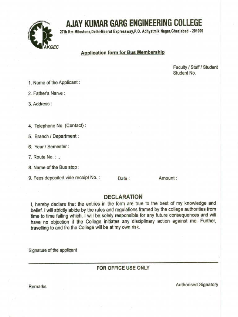 Transport Form | PDF