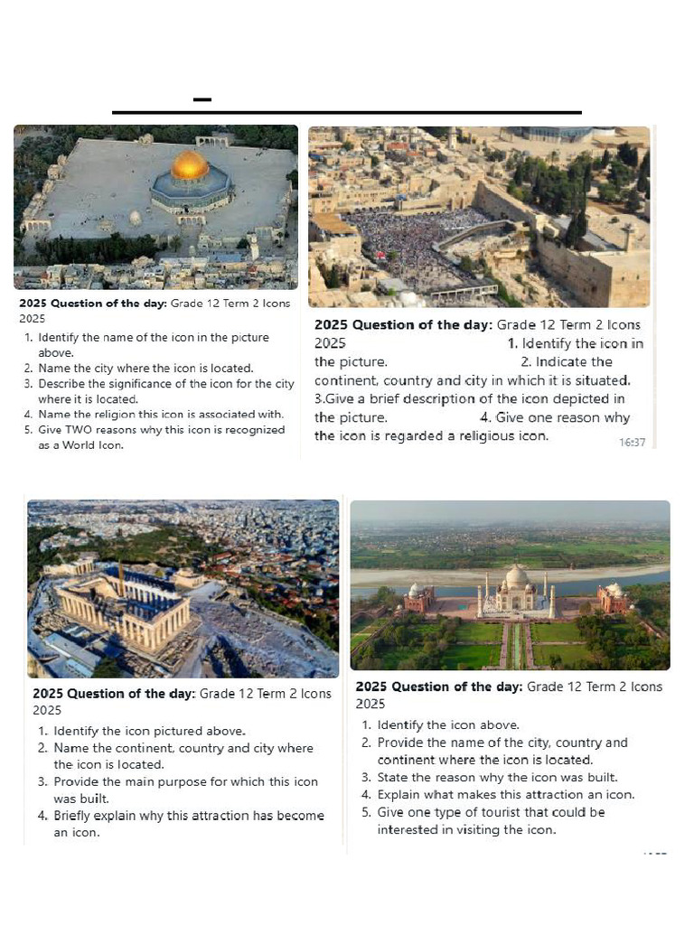 World Icons 2025 Activities - 250827 - 183020 | PDF