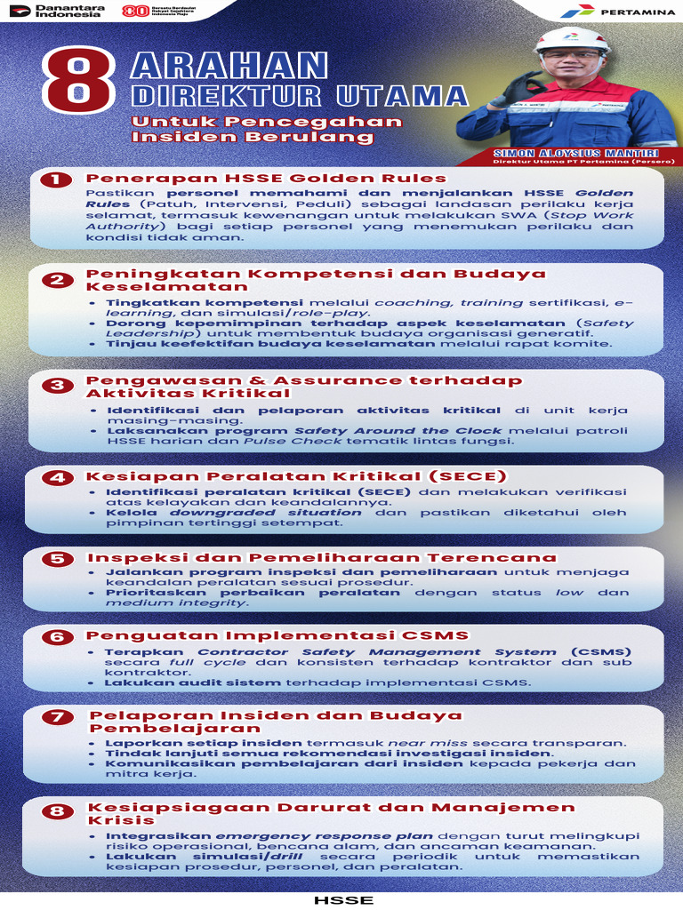 Standing Banner 8 Arahan Direktur Utama | PDF
