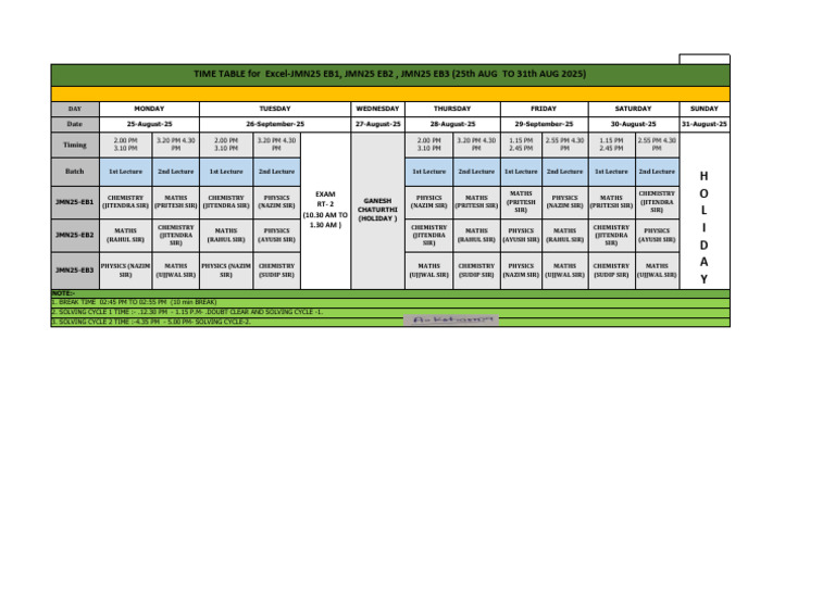 Ebtt JMN 25 Eb1, Eb2, Eb3 (25 TH Aug To 31 TH Aug) | PDF