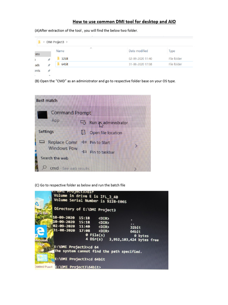 Common DMI Tool For Desktop and AIO | PDF