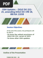 DOLE TEMPLATE Occupational Safety and Health OSH Program | PDF ...