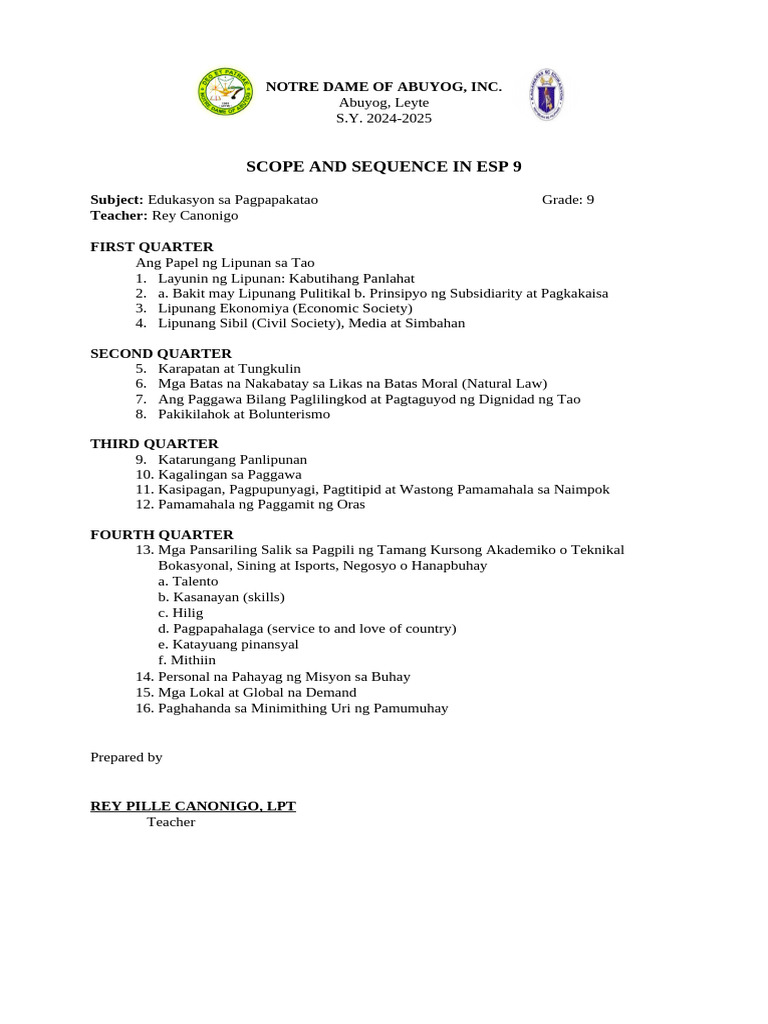 Scope and Sequence | PDF