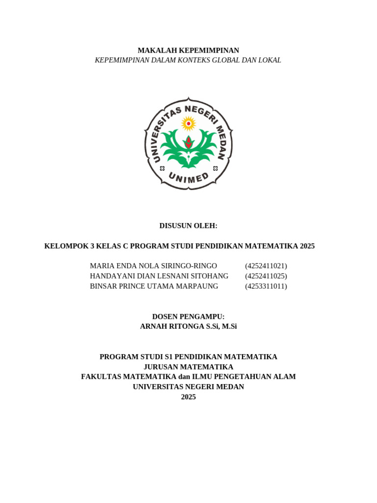 Kepemimpinan Dalam Konteks Global Dan Lokal Kelompok 6 | PDF