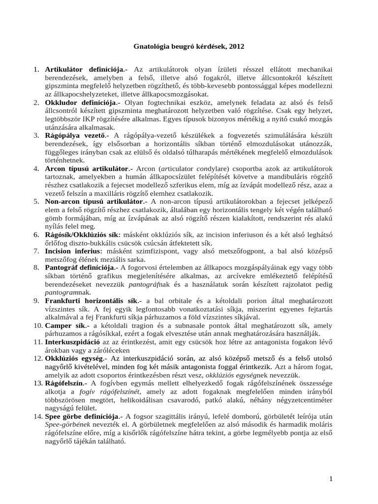 Beugro Gnatológia M | PDF
